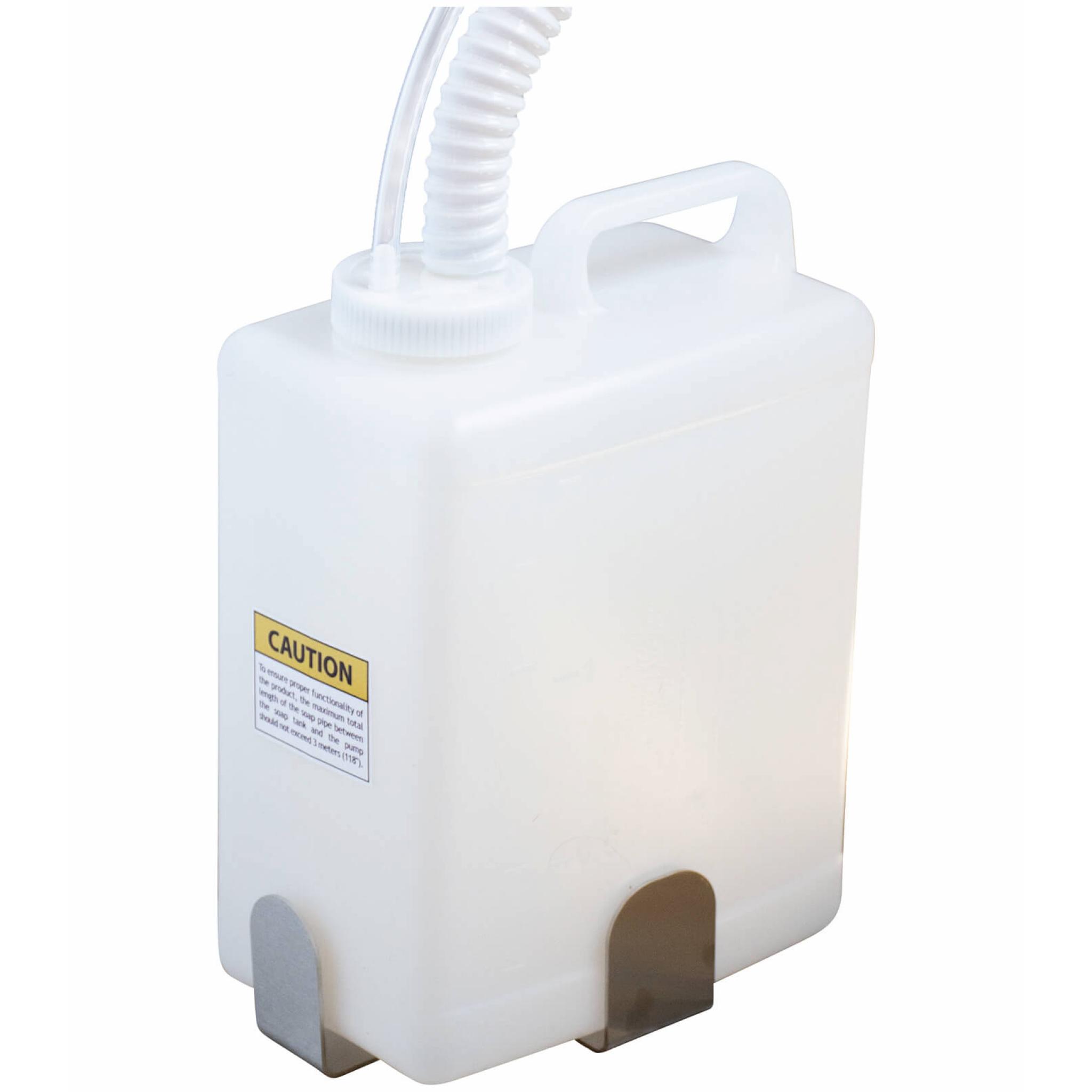 Multifeed system soap dispenser tank with bracket and LED refill light