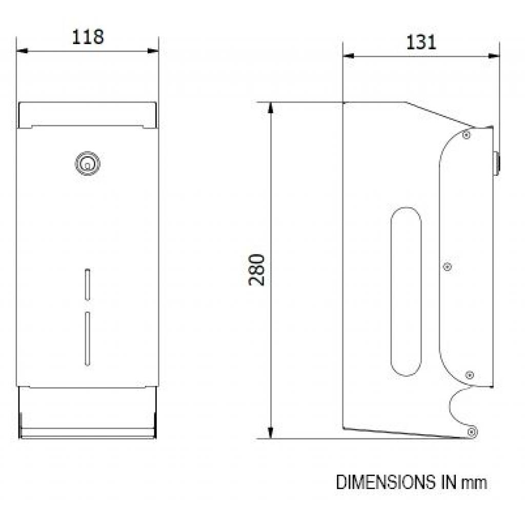 Domestic 2 roll paper dispenser
