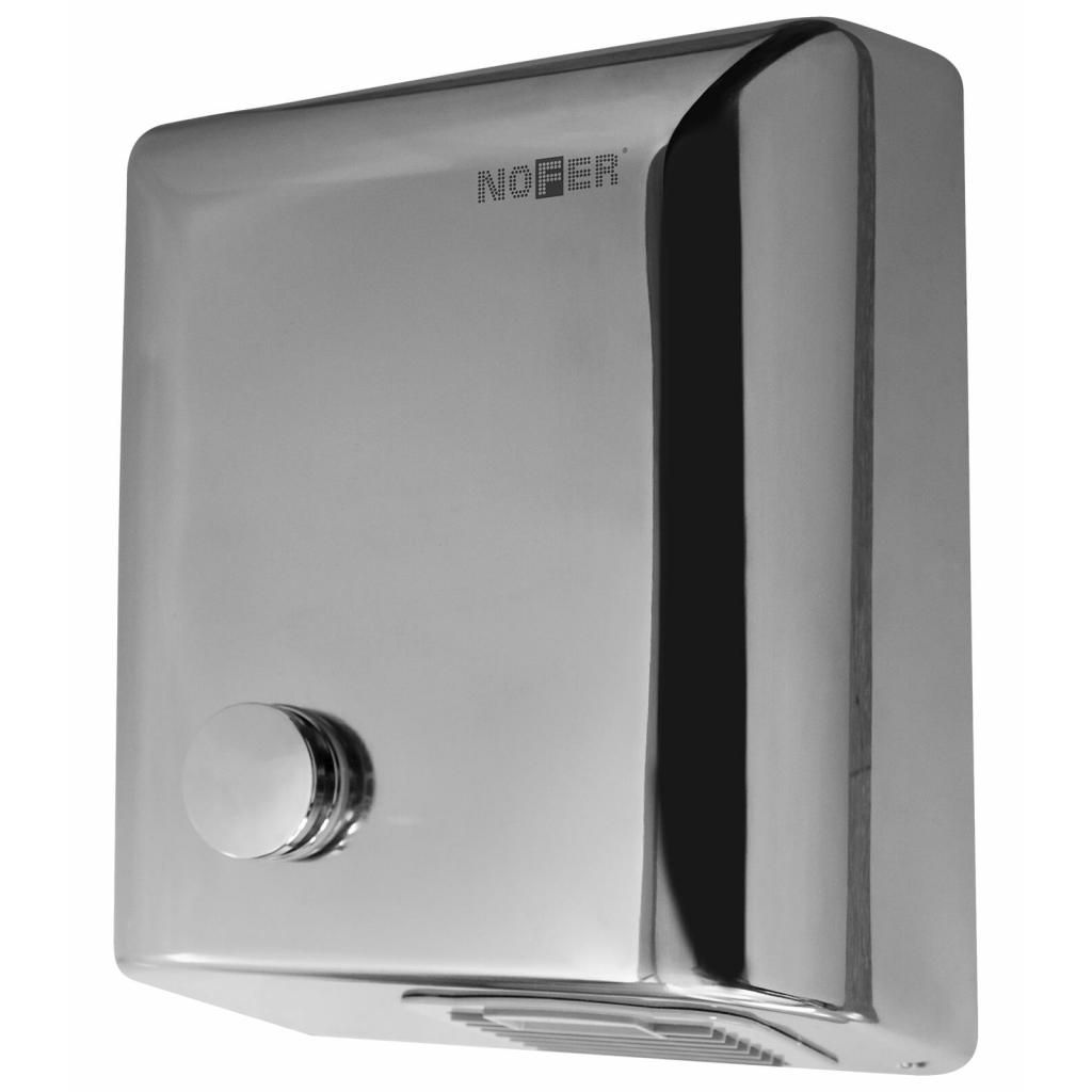 BIGFLOW manual hand dryer with a polished finish