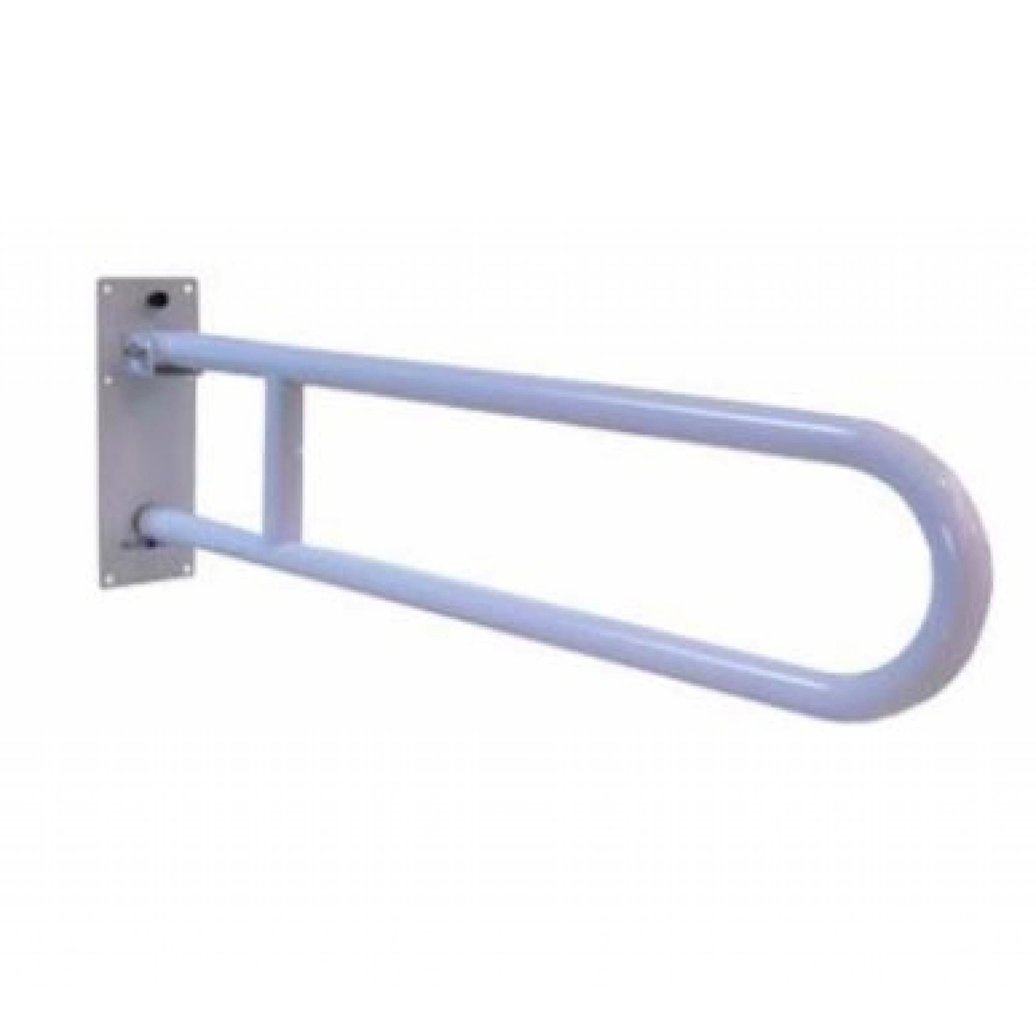 Fold-up grab rail 800mm stainless steel white