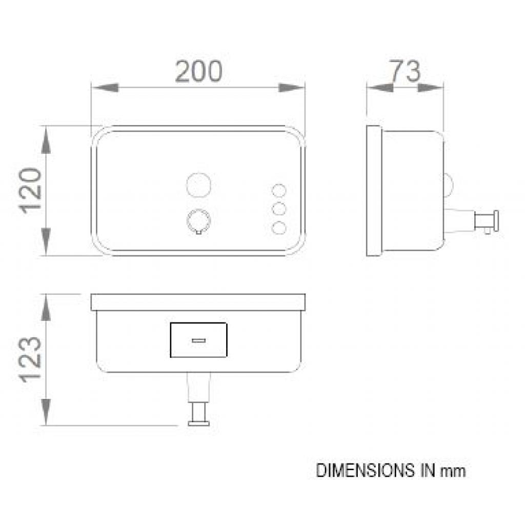 Horizontal manual wall mounted soap dispenser 1200ml in stainless steel ...