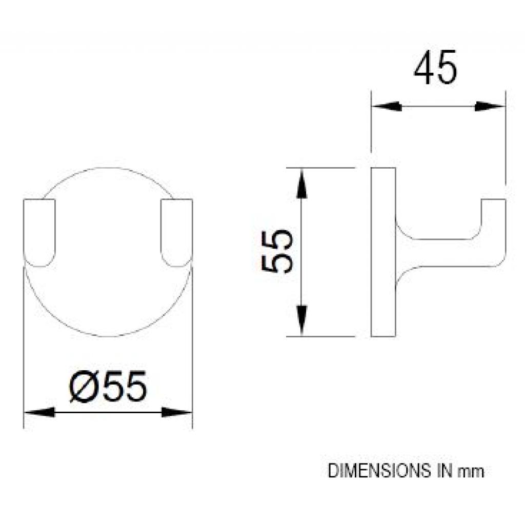 HOTEL series double robe hook
