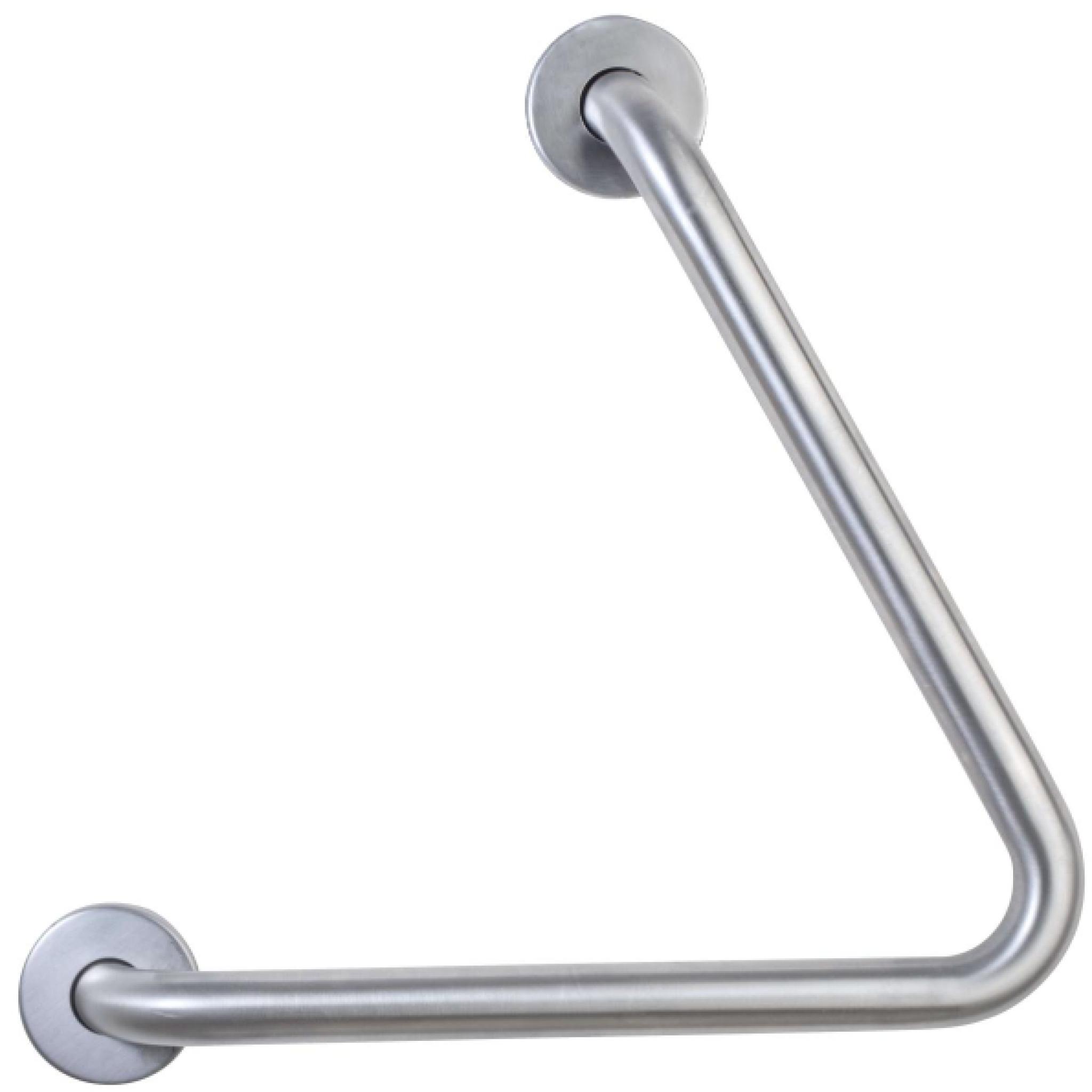 Angled grab rail 60 deg stainless steel | polished | Nofer UK
